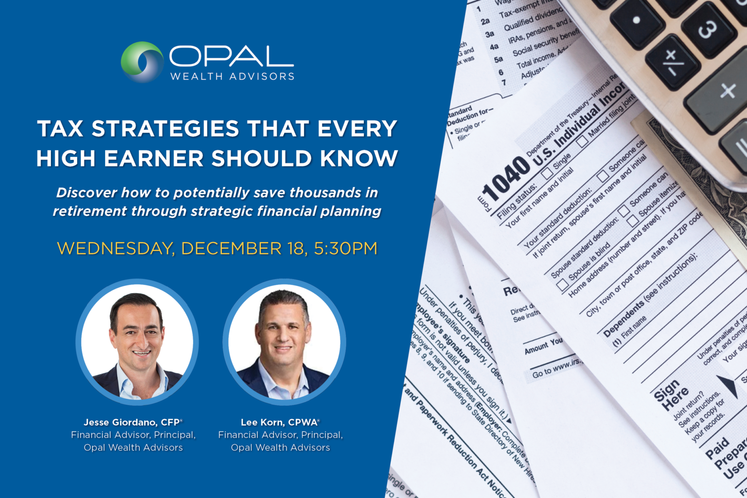 Tax Strategies That Every High Earner Should Know – Opal Wealth Advisors